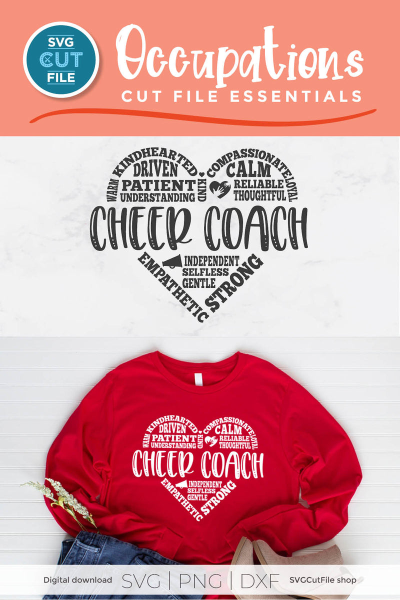 Cheer coach svg for Cricut or Silhouette - So Fontsy