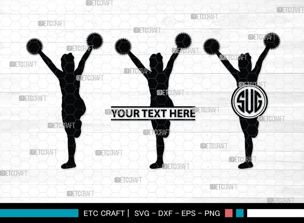 Cheer Monogram, Cheer Silhouette, Cheer Mom Svg, Cheer Girl Svg, Sports ...