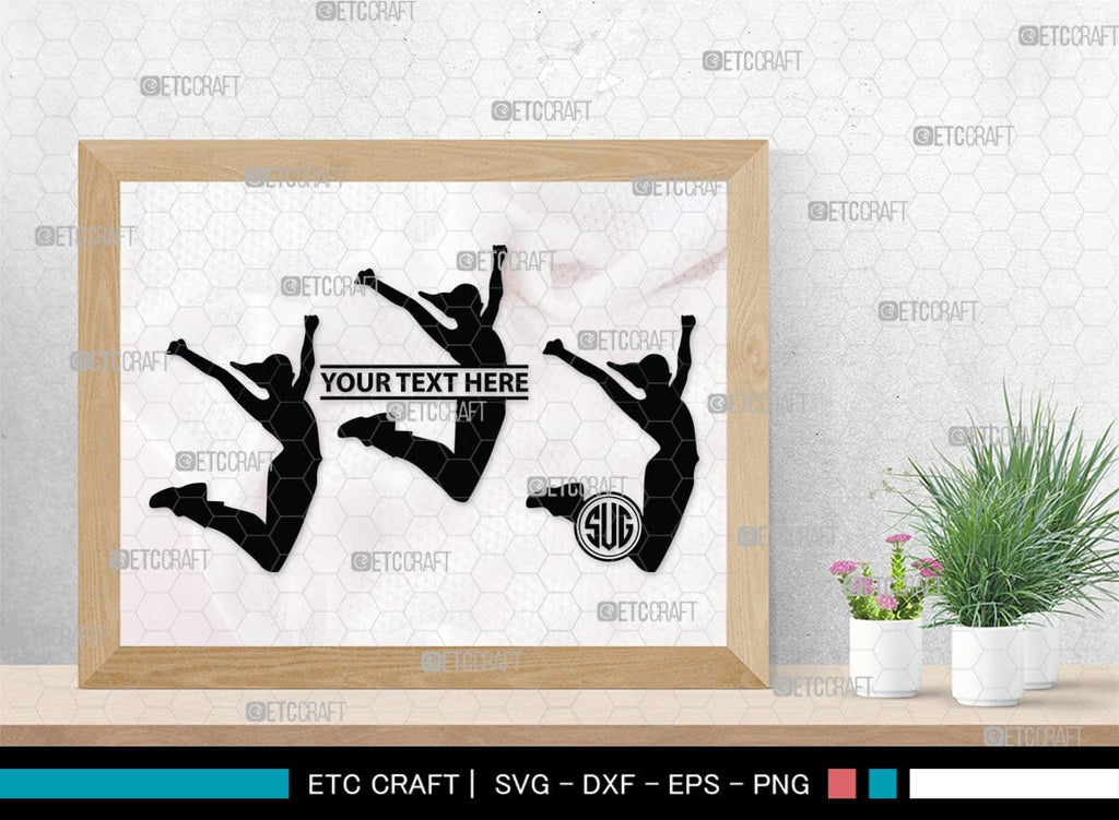 Cheer Stunt Monogram, Cheer Stunt Silhouette, Cheer Leading Svg, Cheer ...