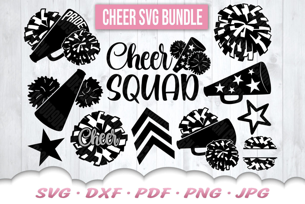 Cheer SVG Bundle | Cheerleader SVG - So Fontsy