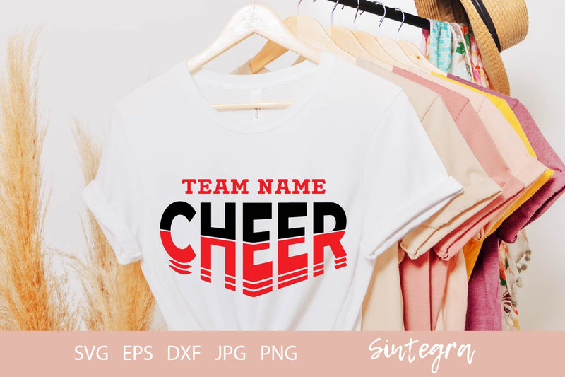 Cheer SVG Shirt Template Design 002 Free For Commercial Use - So Fontsy