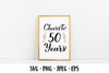 Cheers to 50 Years SVG. 50th Birthday, Anniversary party decor - So Fontsy