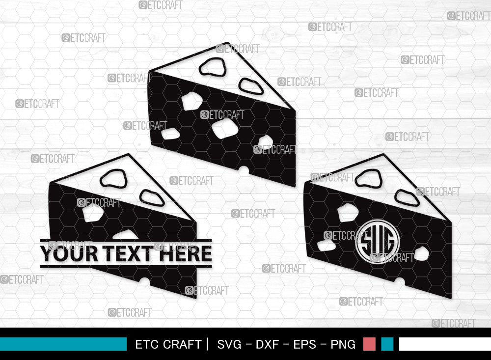 Cheese Monogram SVG Cut File | Cheese Slice Svg | Fast Food Svg ...