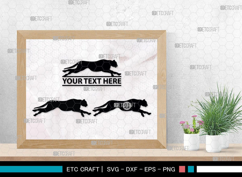 Cheetah Monogram, Cheetah Silhouette, Cheetah SVG, Leopard Svg, Cougar ...