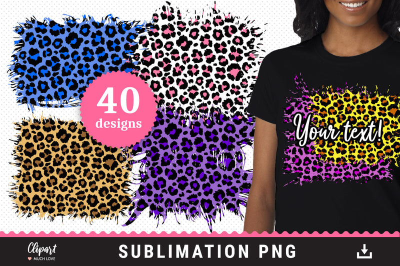 Cheetah print sublimation designs Leopard print PNG sublimation - So Fontsy