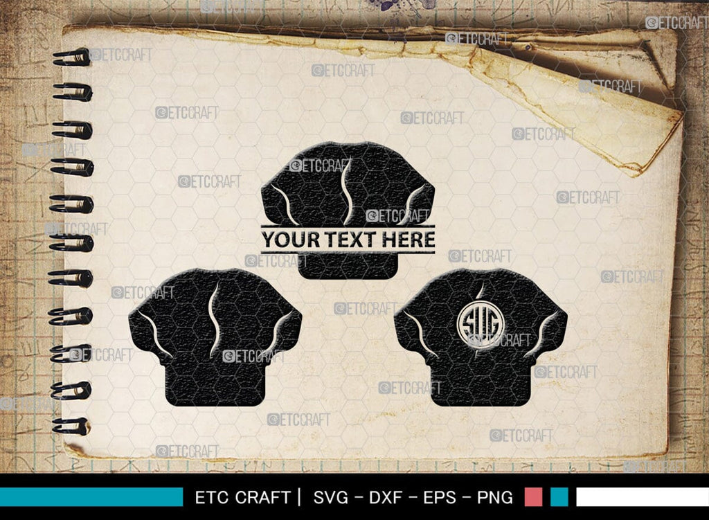 Chef Hat Monogram, Chef Hat Silhouette, Chef Hat SVG, Cook Hat Svg ...