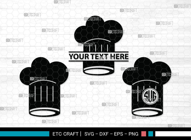 Chef Hat Monogram SVG | Chef Svg | Cook Hat Svg | Koki Hat Svg | Circle ...