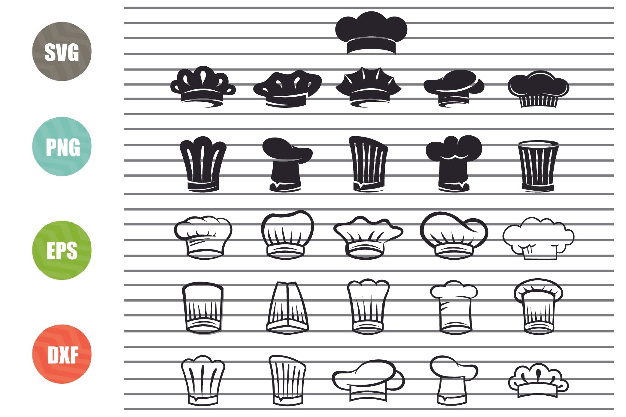 Chef Hat SVG Bundle, Chef Hat dxf, Chef Hat png, Chef Hat eps, Chef Hat ...