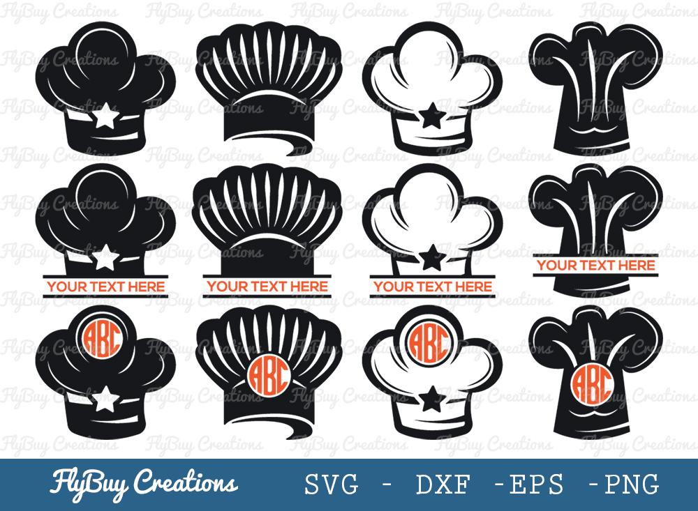 Chef Hat Svg Cut File| Chef | Hat | Cooking | Cook | Kitchen | Split ...