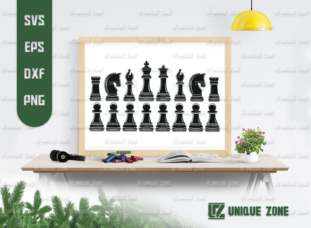 Chess Pieces SVG Bundle, Chess Silhouette, Chess Board Svg, Chess ...