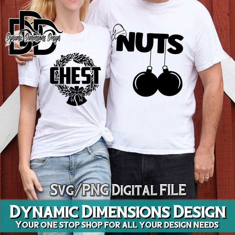 Chest Nuts SVG, Christmas Couple Shirt - So Fontsy