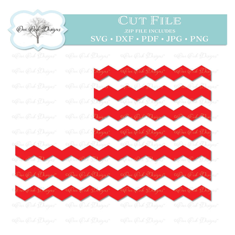 Chevron American Flag with Monogram Frame - So Fontsy