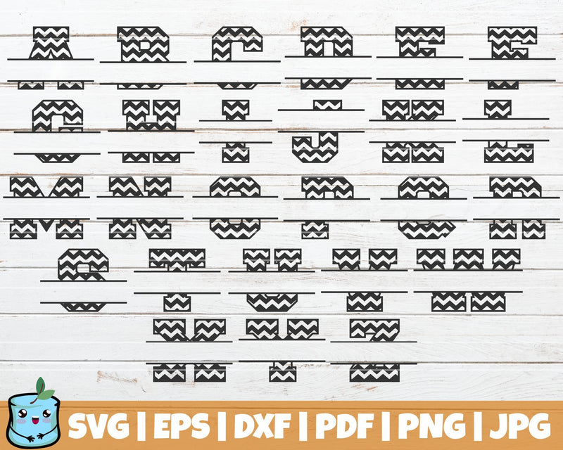 Chevron Letters Monograms - So Fontsy