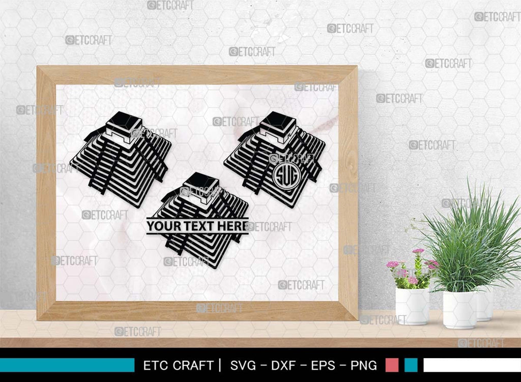 Chichen Itza Monogram, Chichen Itza Silhouette, Chichen Itza SVG ...