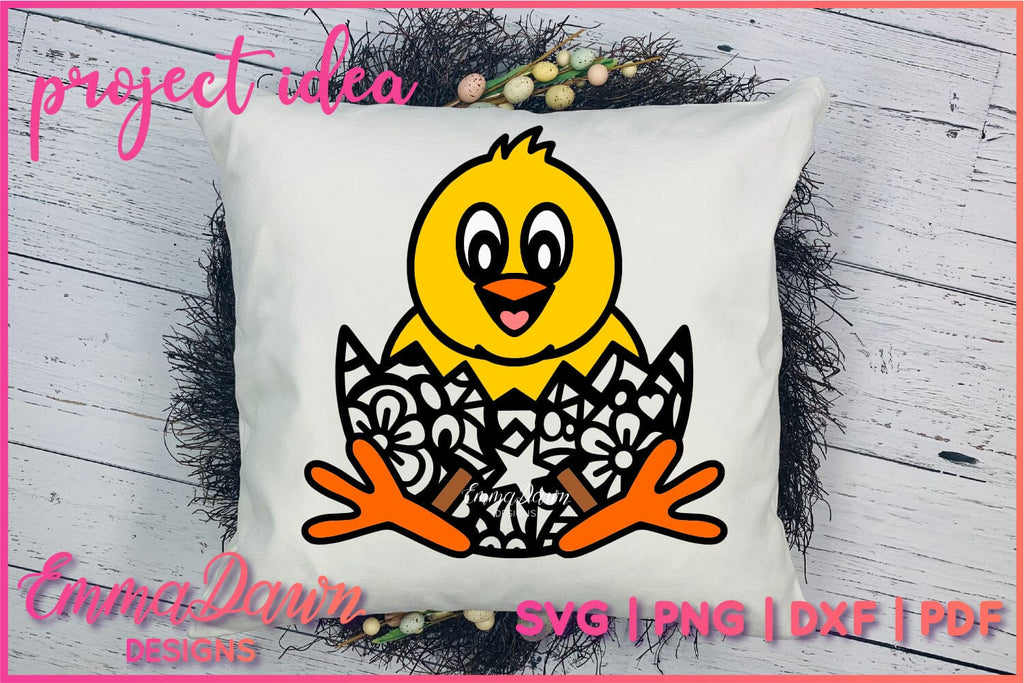 Chick SVG, Cute Easter Chick SVG - So Fontsy