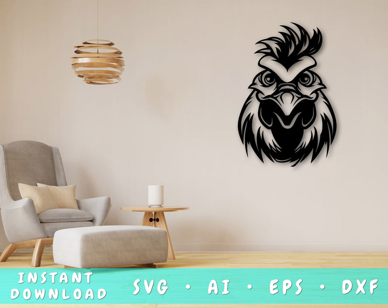 Chicken Laser SVG Cut File, Chicken Glowforge File, Hen Laser SVG ...