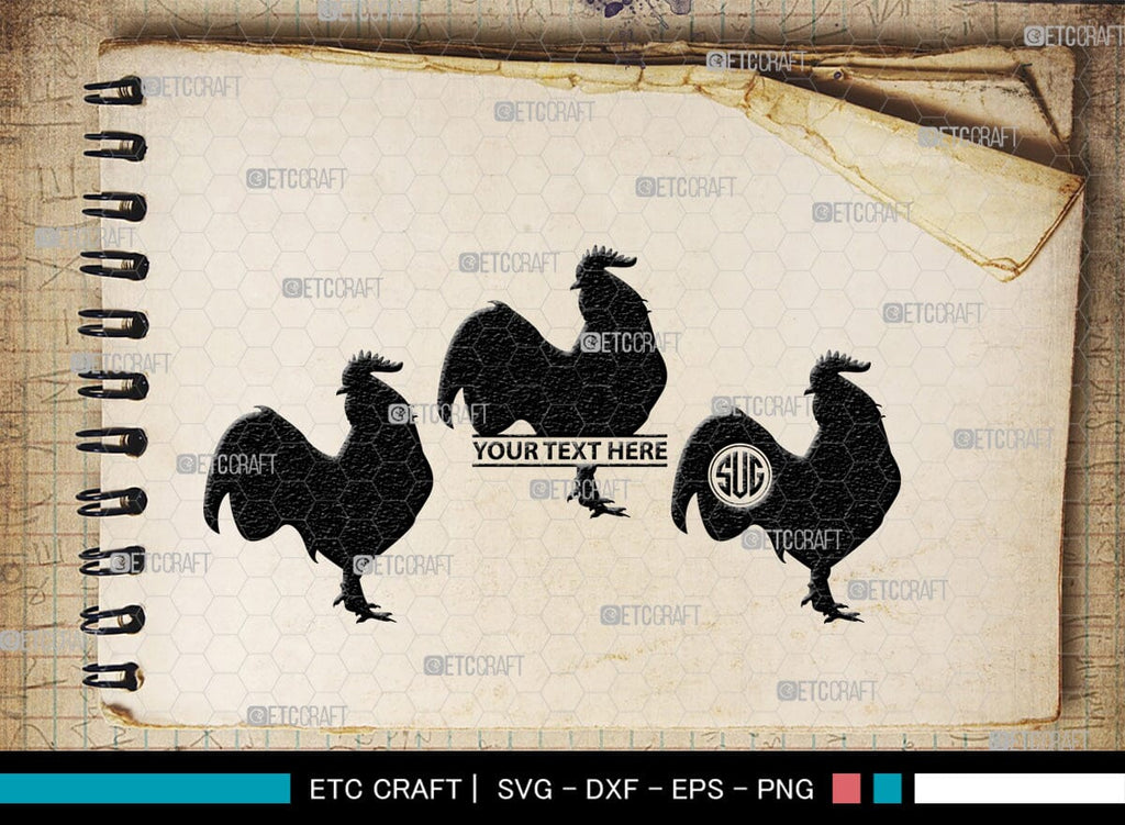 Chicken Monogram, Chicken Silhouette, Chicken SVG, Hen Svg, Chick Svg ...