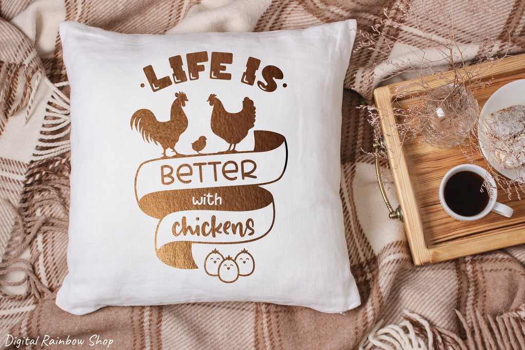 Chicken svg bundle, funny farmhouse quotes - So Fontsy