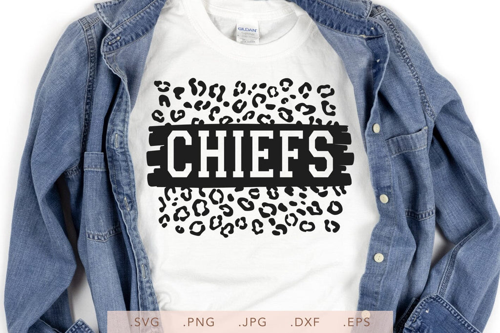 Chiefs Leopard Design SVG DXF JPG PNG EPS | School Team Spirit | Team ...