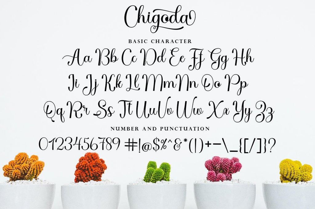 Chigoda Script - So Fontsy