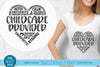 Childcare Provider svg with heart words - So Fontsy