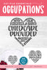 Childcare Provider svg with heart words - So Fontsy
