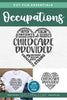 Childcare Provider svg with heart words - So Fontsy