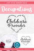 Childcare Provider svg with heart words - So Fontsy