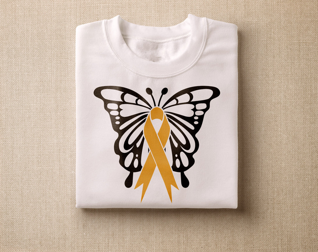Childhood Cancer Awareness SVG Bundle, 25 Designs, Gold Cancer Ribbon ...