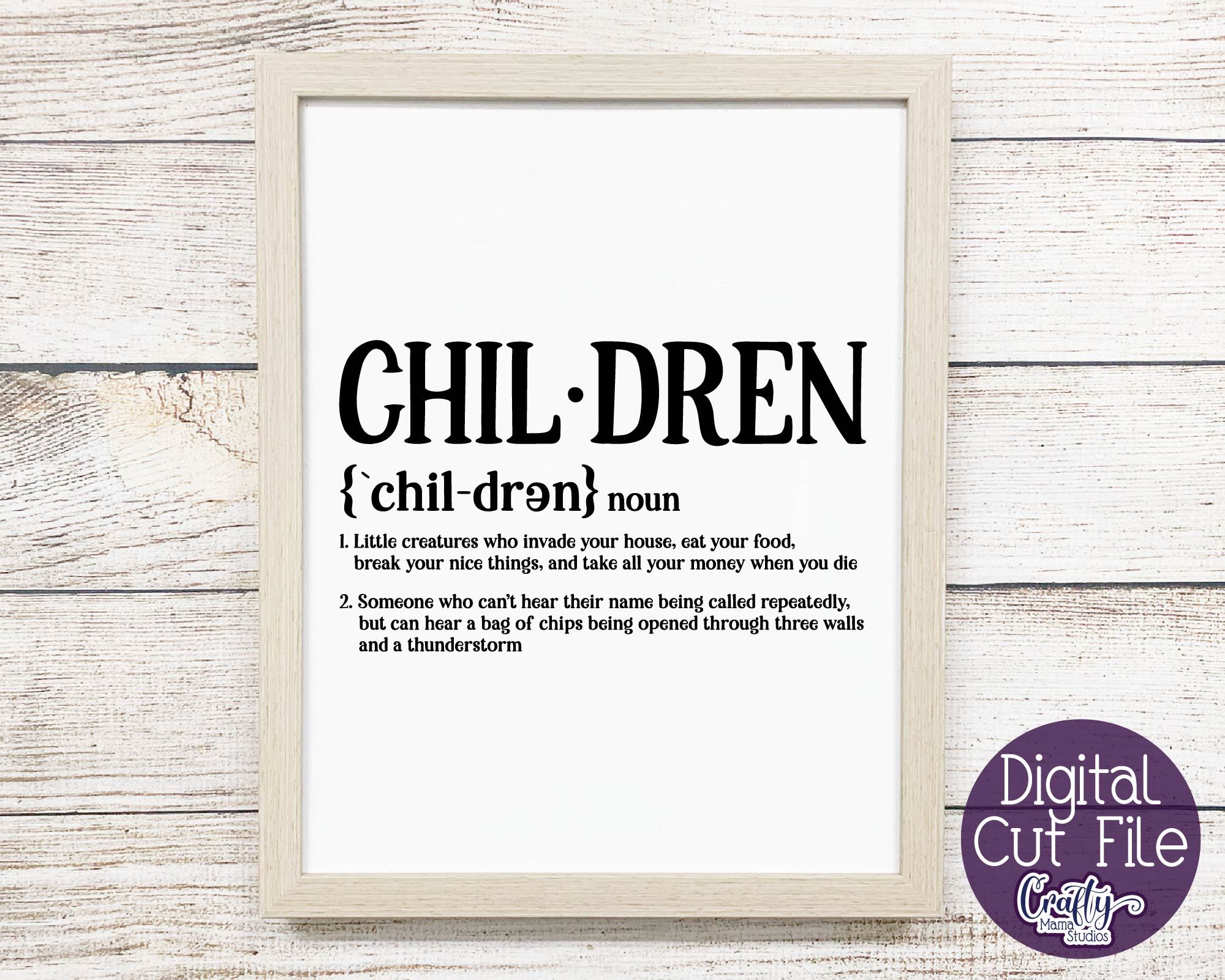 Children Definition - Child Definition SVG - Funny Family SVG - So Fontsy