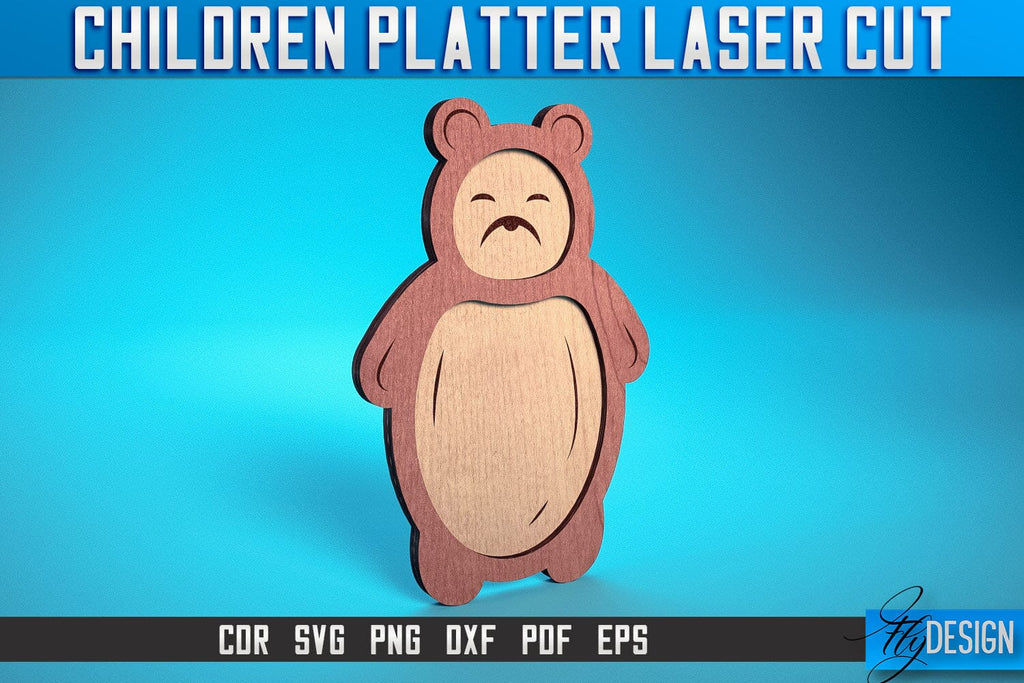 Children Platter Laser Cut SVG | Platter Laser Cut SVG Design | CNC ...