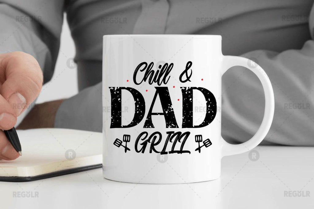 Chill & dad grill SVG - So Fontsy
