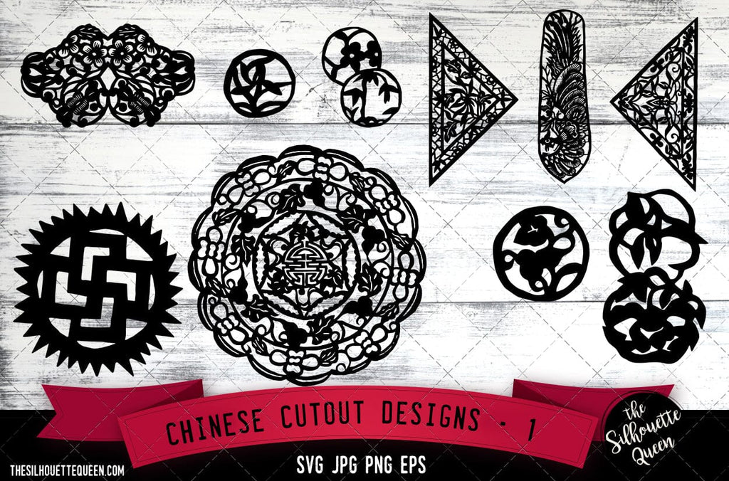 Chinese Cutout Designs SVG -Vector Art Commercial & Personal Use- Cric ...