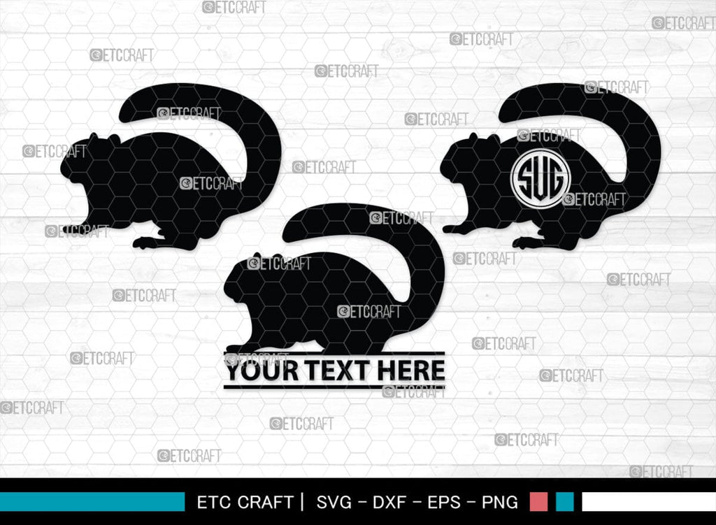 Chipmunk Monogram, Chipmunk Silhouette, Chipmunk SVG, Squirrel Svg ...