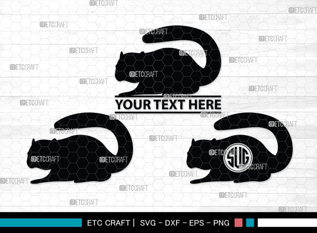Chipmunk Monogram, Chipmunk Silhouette, Chipmunk SVG, Squirrel Svg ...