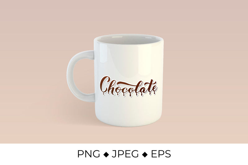 Chocolate calligraphy hand lettering - So Fontsy