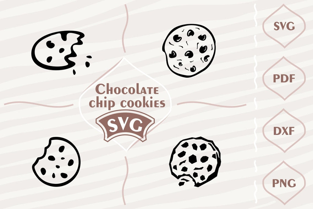 Chocolate chip cookies - SVG bundle - So Fontsy