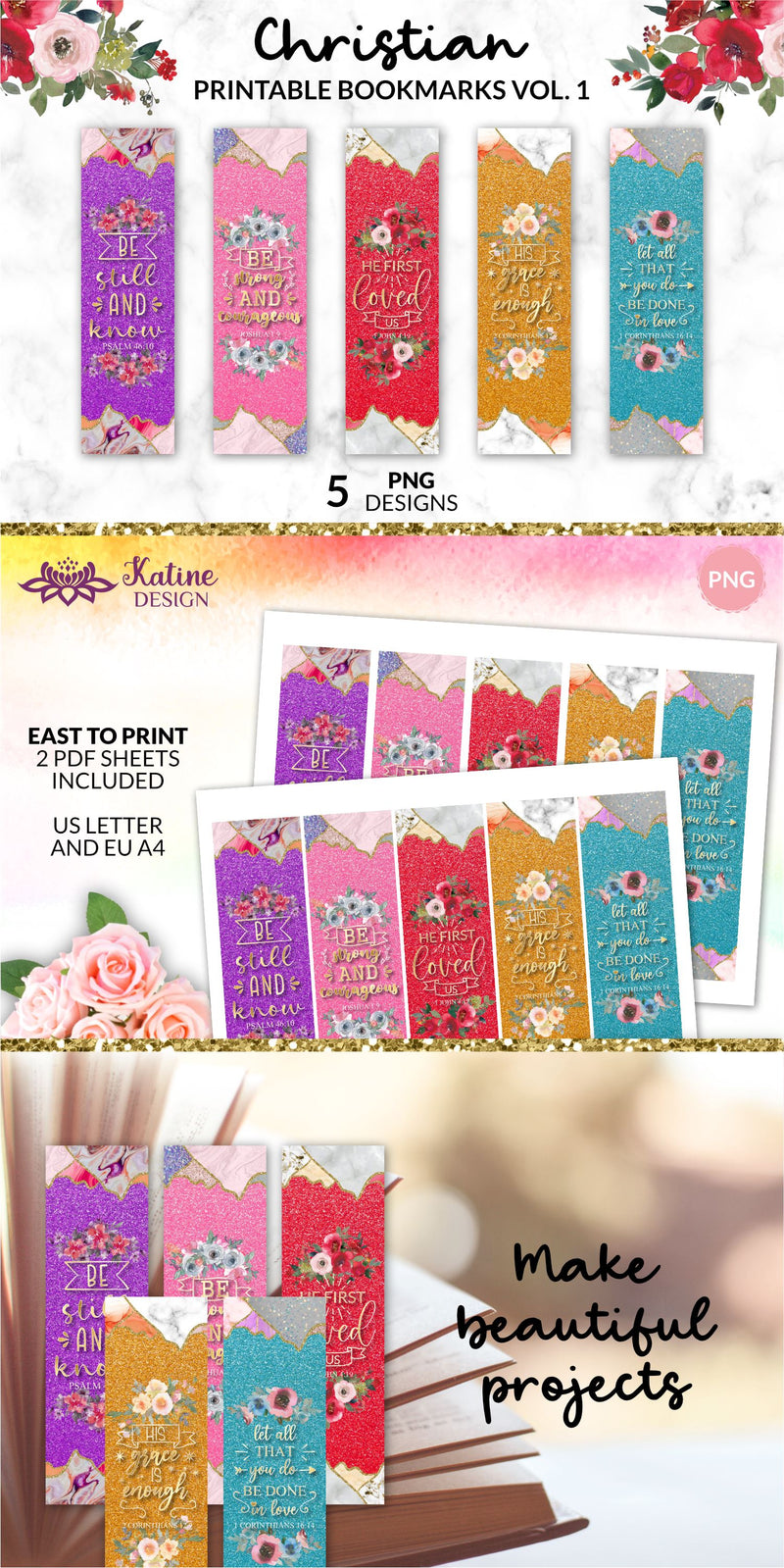 Christian bookmarks, Bible verse bookmark, Bookmarks with bible verses ...