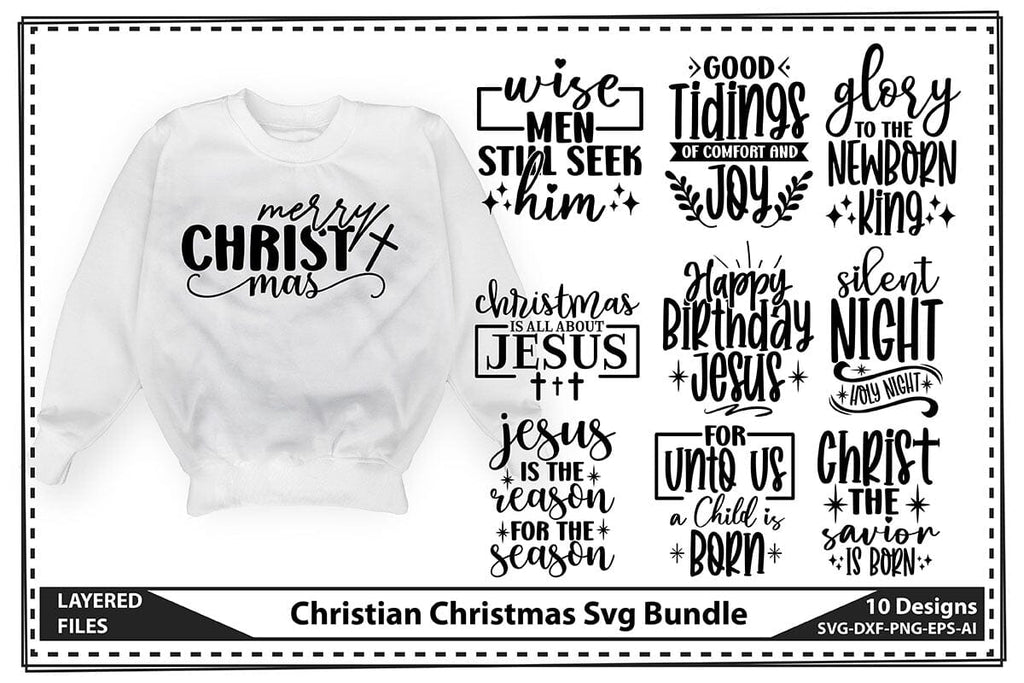 Christian Christmas Svg Bundle - So Fontsy