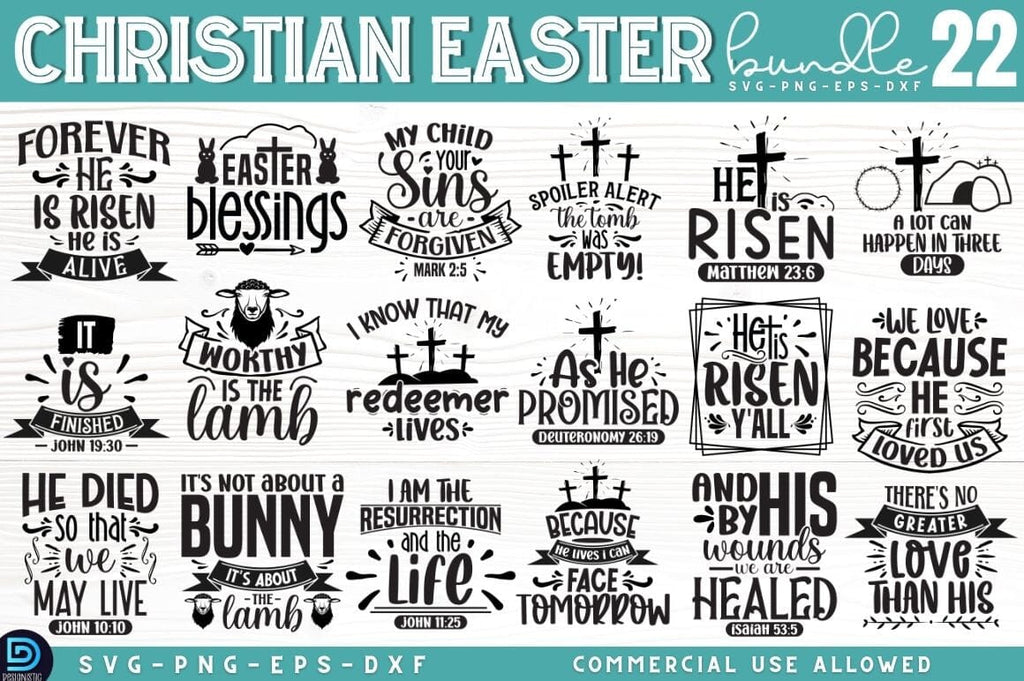 Christian Easter SVG Bundle, Christian Easter SVG - So Fontsy