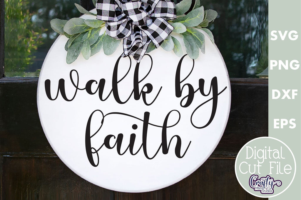Christian Farmhouse Svg, Faith Farmhouse Round Sign Bundle 1 - So Fontsy