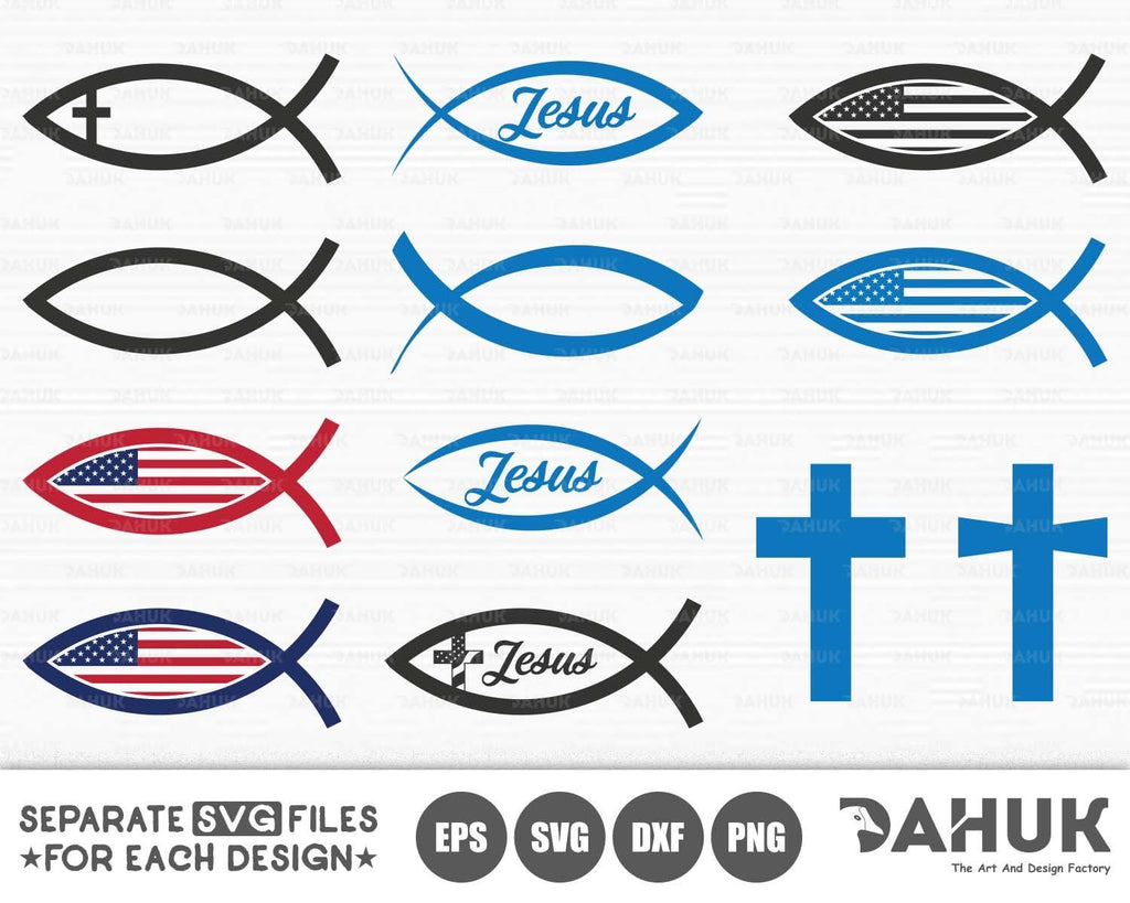 Christian Fish Svg | Christian fish Logo | USA Christian fish ...