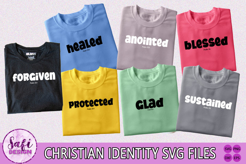 Christian Identity Cut File Bundle from Psalms Bible Verses - So Fontsy