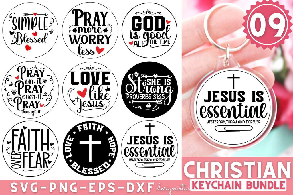 Christian Keychain SVG Bundle, Christian SVG Bundle, Keychain SVG ...