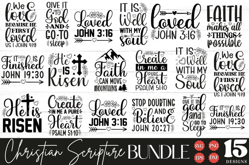 Christian Scripture SVG Bundle - So Fontsy