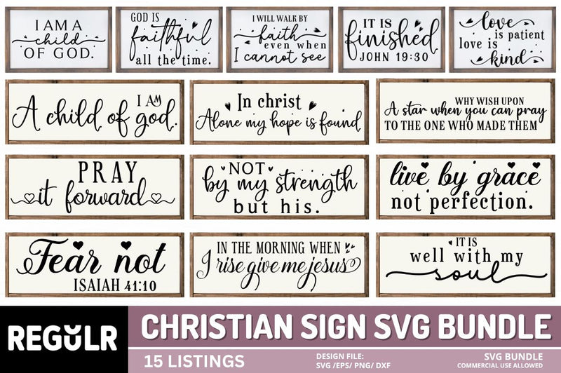 Christian Sign svg Bundle - So Fontsy