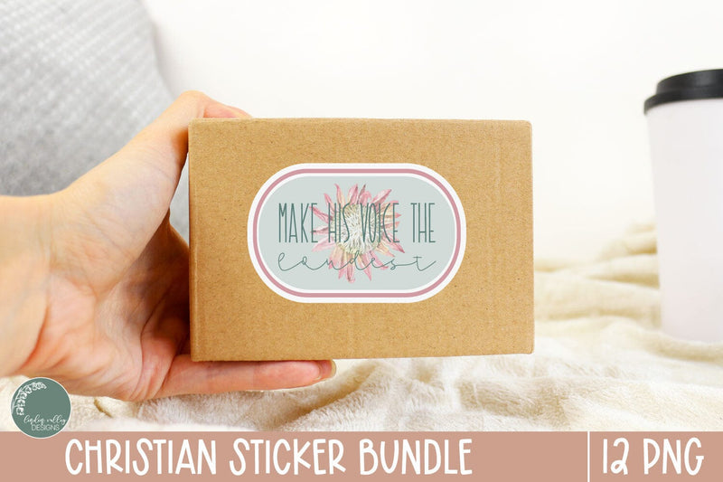 Christian Sticker Bundle-Religious Print and Cut Sticker PNG Bundle ...