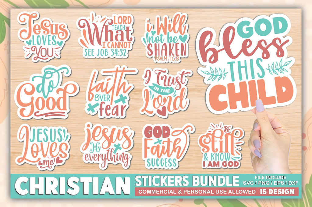 Christian Sticker Bundle - So Fontsy