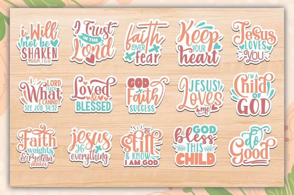 Christian Sticker Bundle - So Fontsy