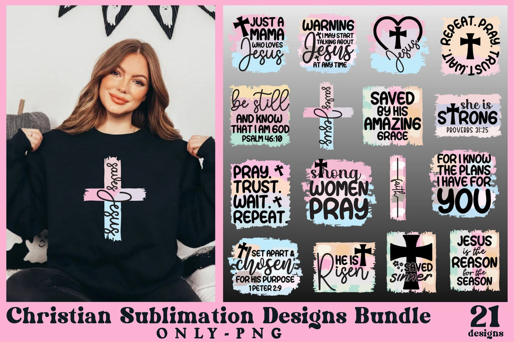 Christian Sublimation Designs Bundle - So Fontsy